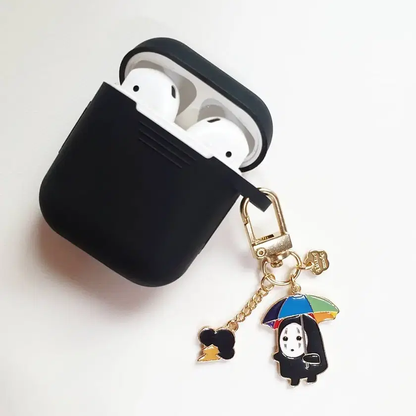 Umbrella Gaonashi keyring AirPods Case #에어팟,#에어팟키링,#에어팟케이스,#키링,#가오나시키링 ...