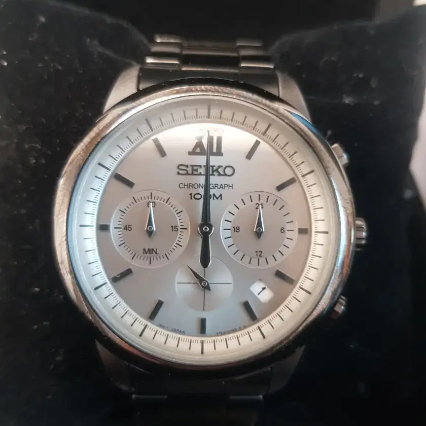 SEIKO | 세이코 Seiko Chronograph Black Metal Watch #세이코,#블랙메탈,#크로노그래프,#시계 ...