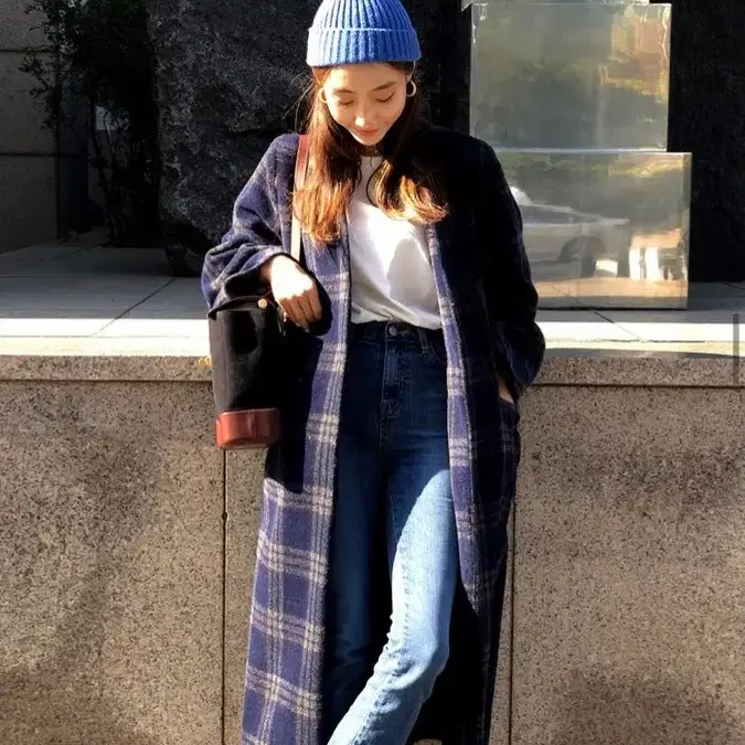 Songbae Song Check Long Coat #썽바이쏭,#체크코트,#쏭언니,#쏘니,#골드라밸 on Bunjang ...