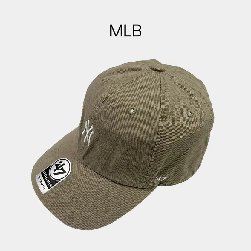 MLB MLB White Logo Beige Ball Cap Hat BM608 #MLB볼캡모자,#MLB모자,#MLB베이지모자 ...