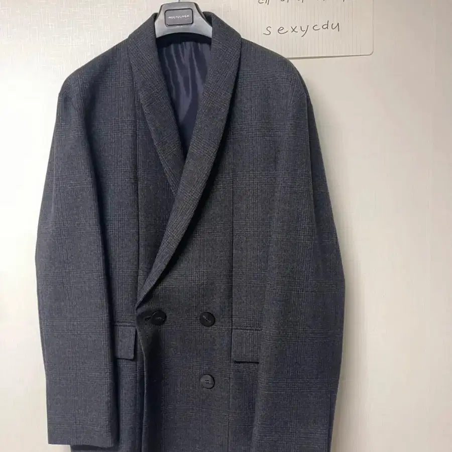 WOOYOUNGMI | 우영미 [48] 우영미 19fw 숄카라 체크 셋업 자켓 #우영미셋업,#우영미,#우영미자켓 on Bunjang Global Site.