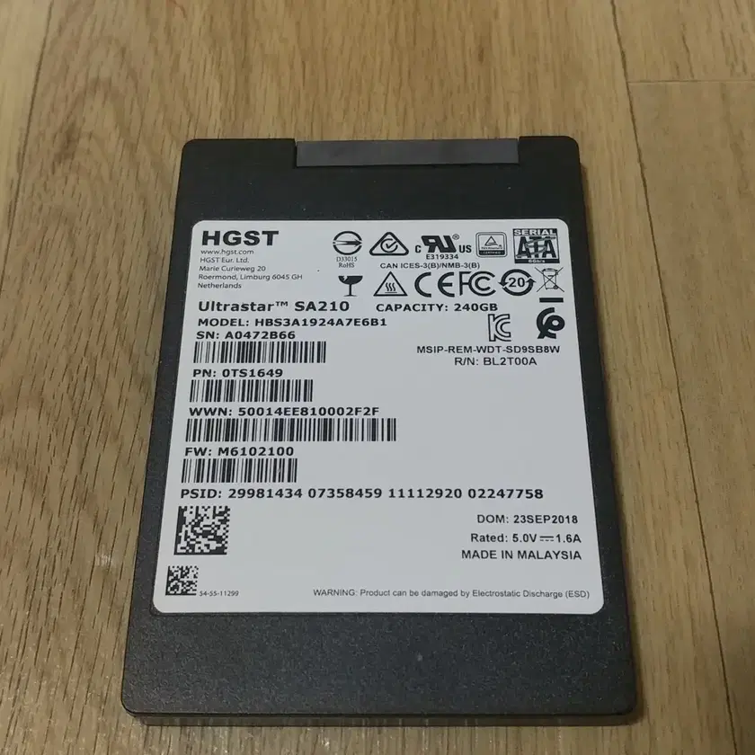 HGST Ultrastar DC SA210 (240GB) Important Information #HGST,#SSD,#240GB ...