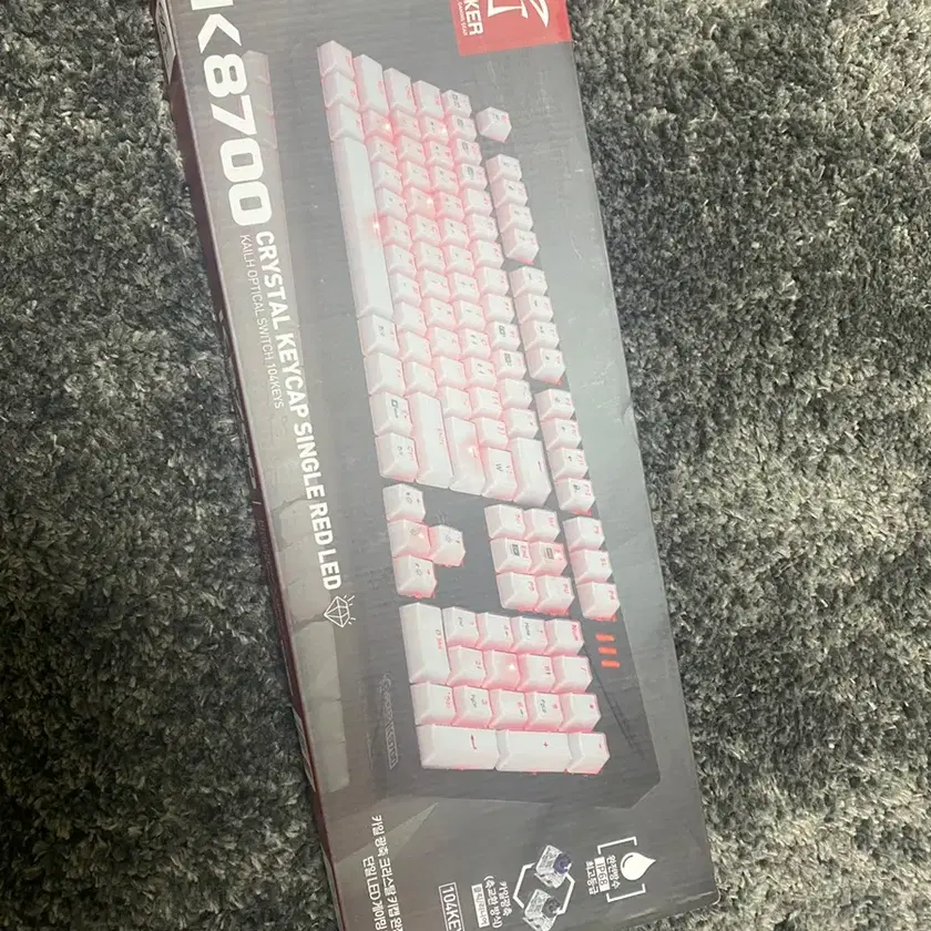 Appco k8700 A-class used #기계식키보드,#키보드,#앱코,#k8700,#크리스탈키캡 on Bunjang Global Site.