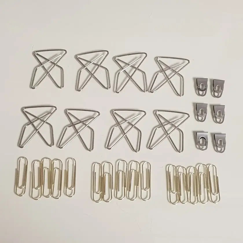 Paper clip set bulk / Triangular gold clip tongs scrapdakutem #클립,#다꾸 ...