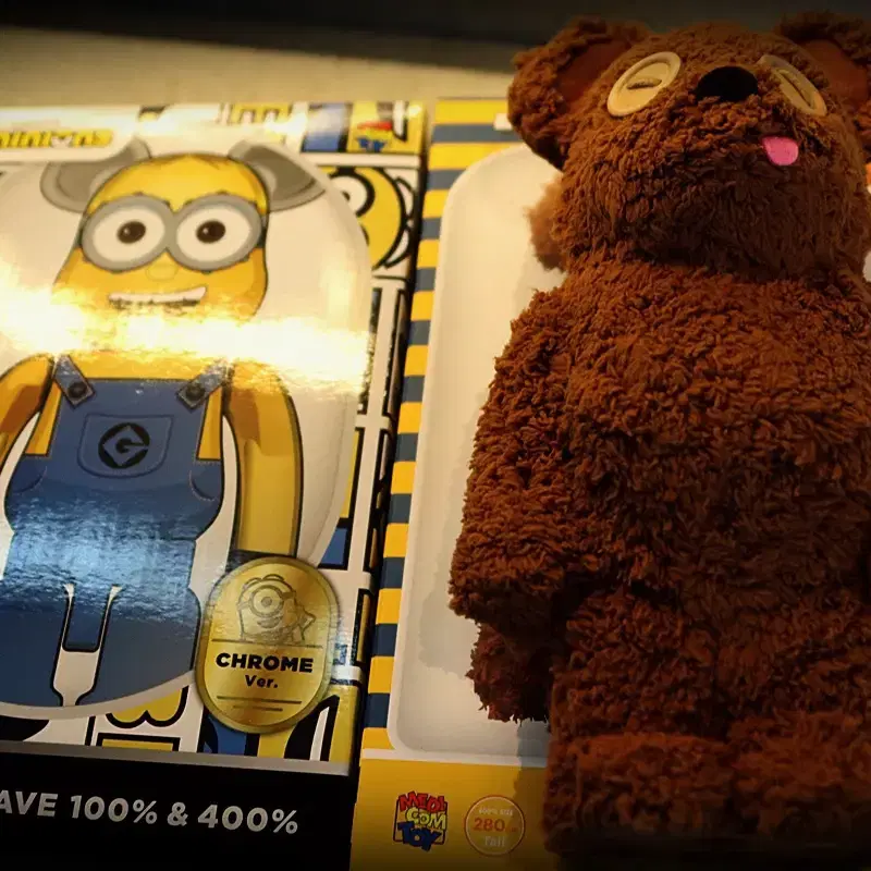 BE@RBRICK | 베어브릭 Bearbrick TIM & Minions Chrome 400% Set bearbrick #베어브릭,#미니언즈,#메디콤토이,#베어브릭400 ...
