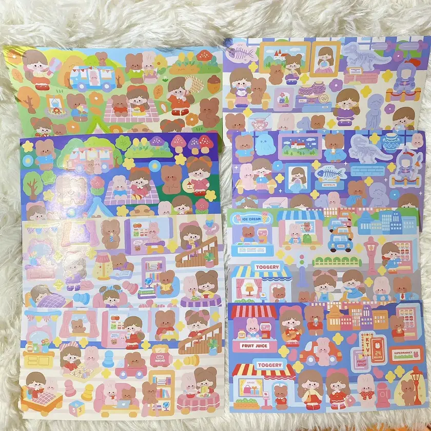 DongleGuYomi sticker 8 pieces + backdrop squee set for sale~! #스티커,#스꾸 ...
