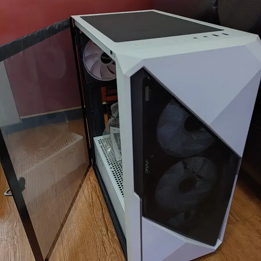 Galaxy Ex01 Computer Case 4 ARGB Fans #미들타워,#강화유리,#화이트,#데스크탑,#케이스 on ...