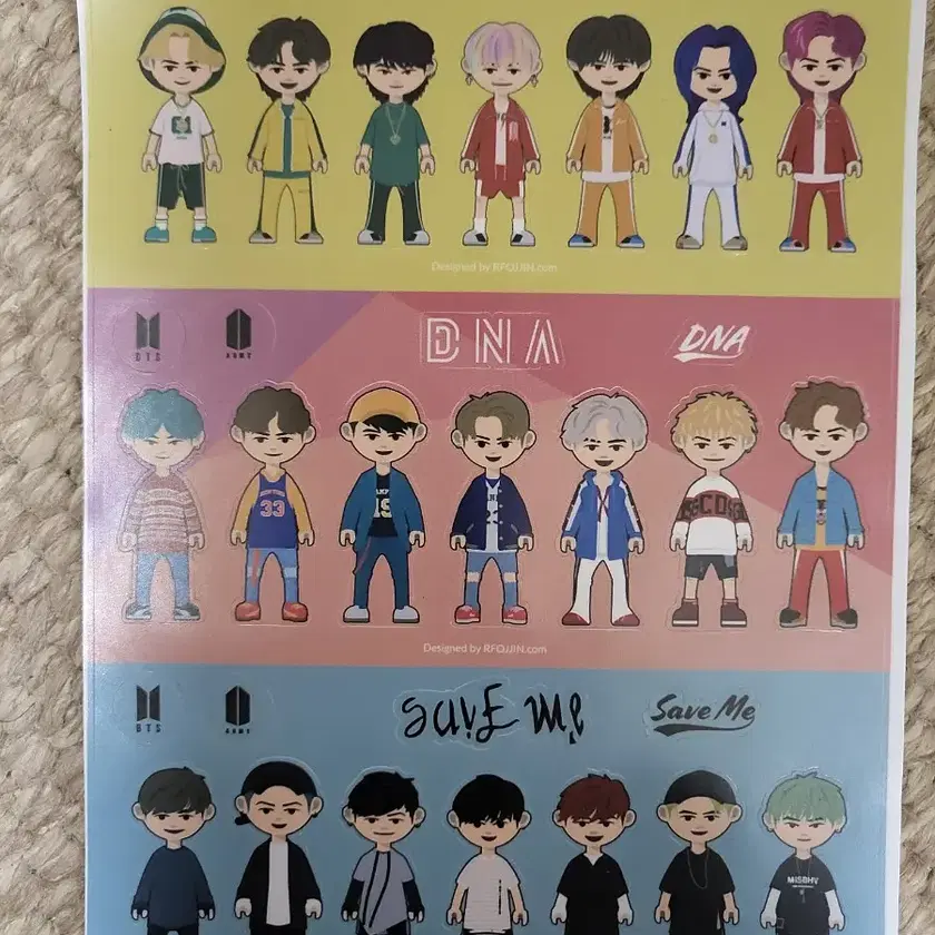 Bangtan illustration sticker A5 split purchase available BTS #방탄소년단 ...