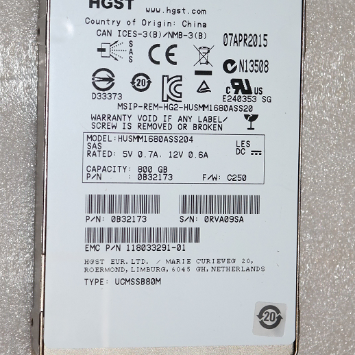 SAS SSD for servers HGST HUSMM1680ASS204 800GB #Dell,#EMC,#SAS,#SSD on ...