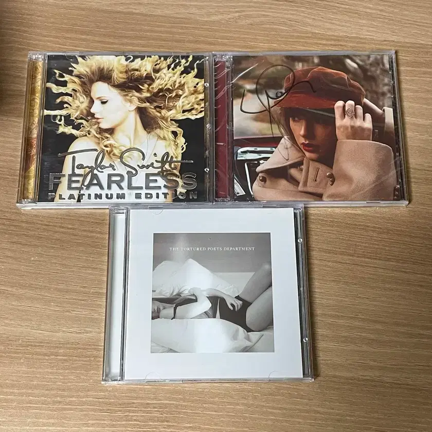 Taylor Swift Pierless Platinum, Red Signed Vahn,TTPD Album #테일러스위프트 ...