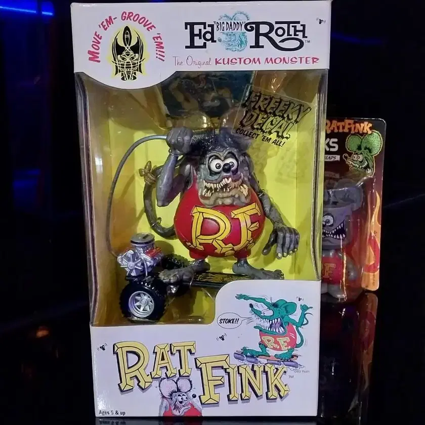 Rare RAT FINK KUSTOM MONSTER Rat Fink Figure #베어브릭,#kaws,#아트토이,#피규어 ...