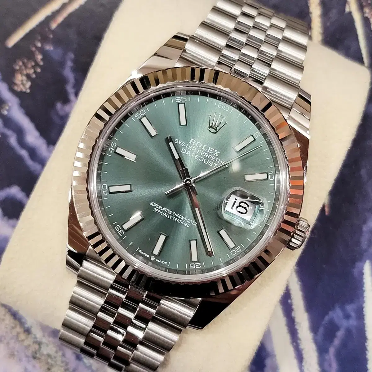 ROLEX Premium Watch (Automatic) 롤렉스,로렉스,데이저스트41,데이져스트41,민트그린 on Bunjang ...