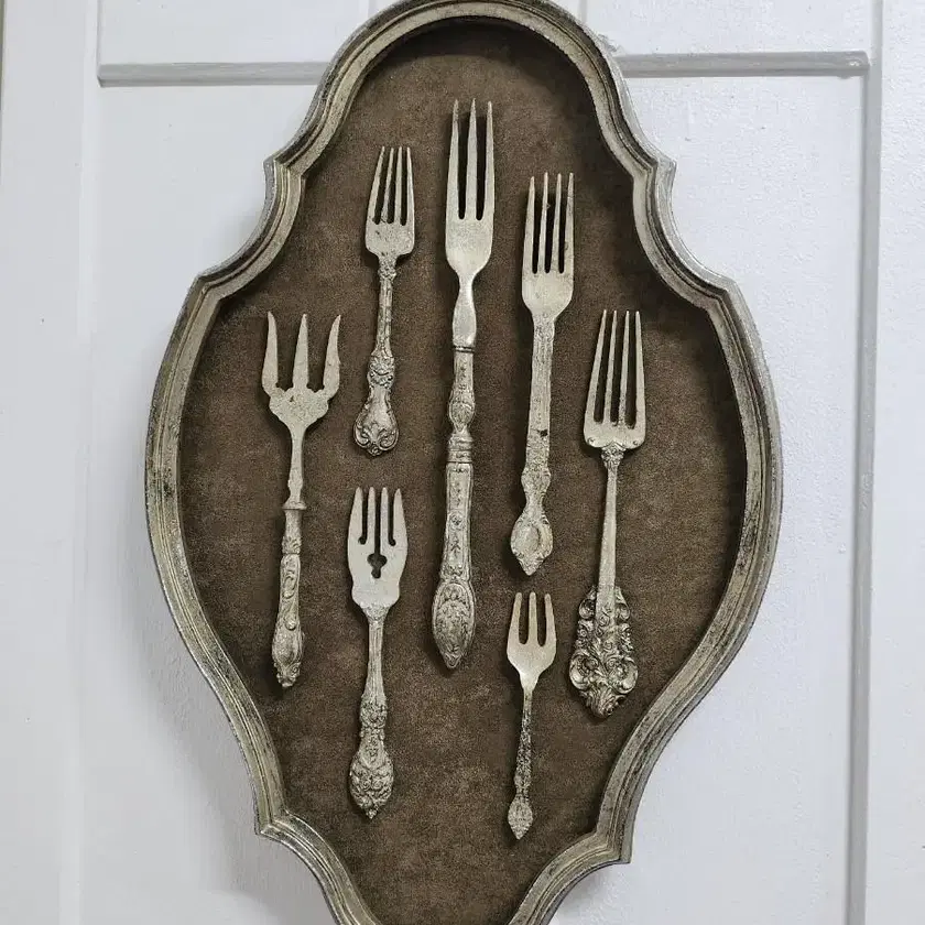 Antique vintage cutlery 3D wall decoration 2 types of frames Individual ...