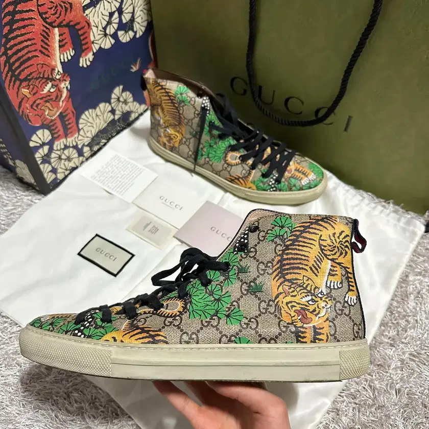 [RIO] Gucci GG Supreme Bengal Tiger High Sneakers #구찌,#구찌스니커즈,#구찌뱅갈호랑이 ...