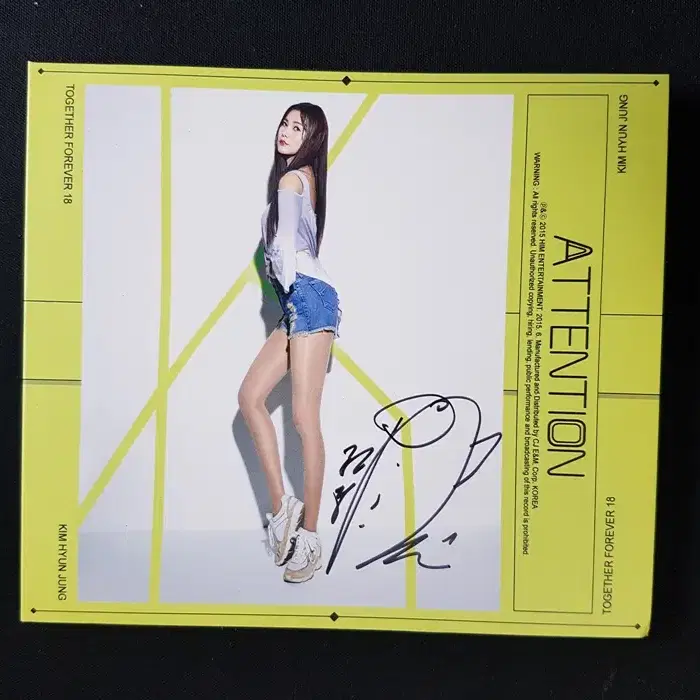 Kim Hyunjung - Autographed CD signed for Together Forever 18 promotion ...