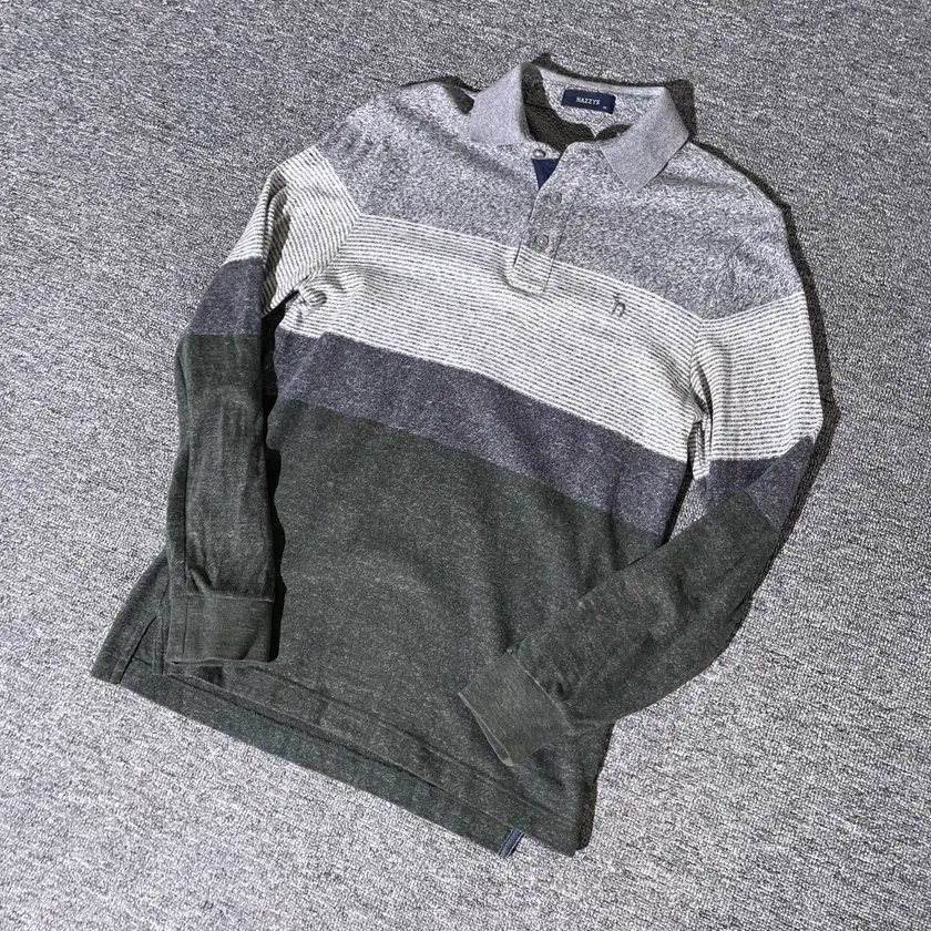 HAZZYS | 헤지스 Hedges Long Sleeve Karati PK T-Shirt 95 on Bunjang Global Site.