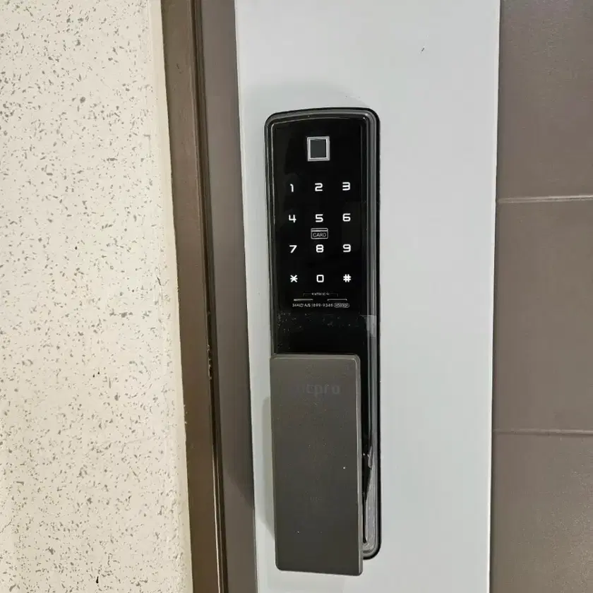 Fingerprint push-pull door lock sells on Bunjang Global Site.