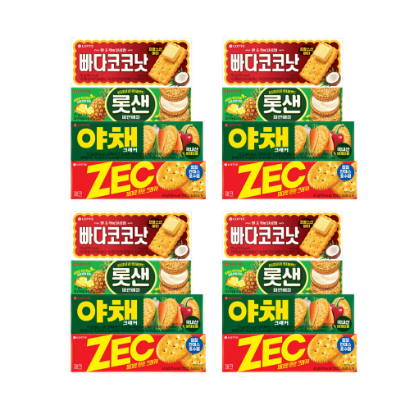 Free shipping - 4 sets of 4 Lotte snacks: Paddacoco Nuts, Lotte ...