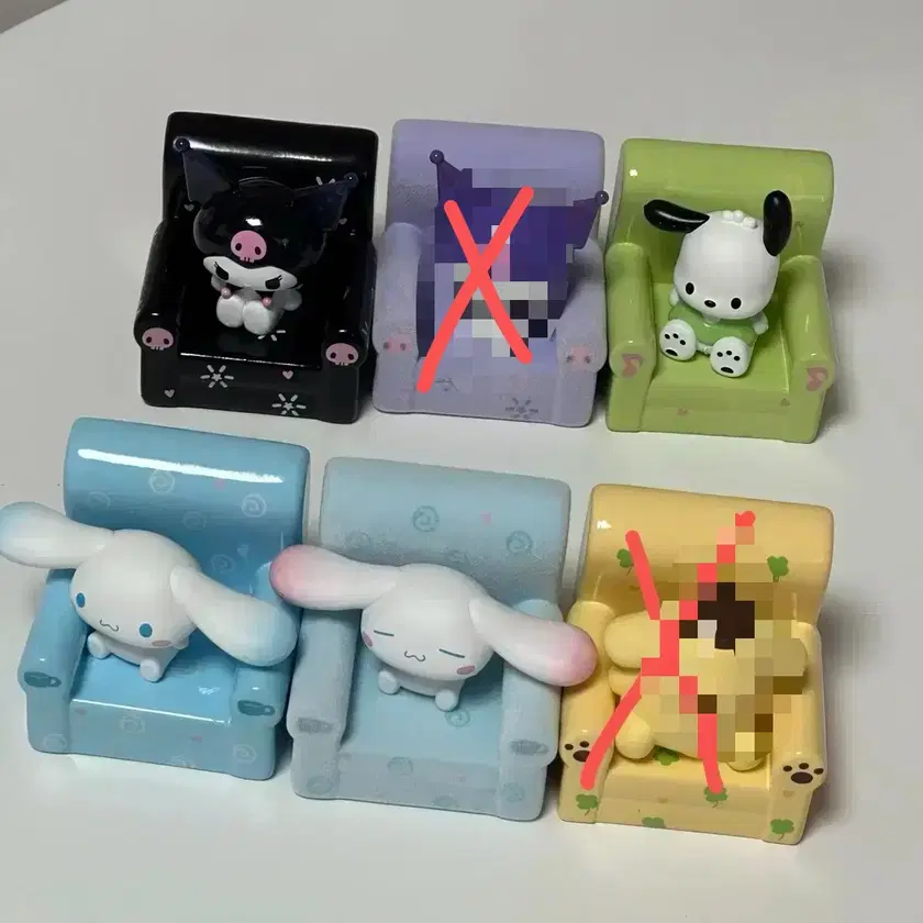 Kuromi Pochako Cinnamon Roll Pompompurin Couch Figure on Bunjang Global ...