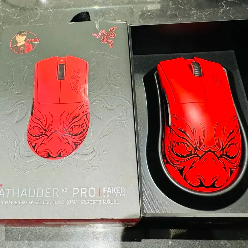 데스에더 V3 Pro FAKER 페이커 에디션(민트급) #데브삼,#페브삼,#데스에더v3pro,#데스에더페이커,#레이저on ...