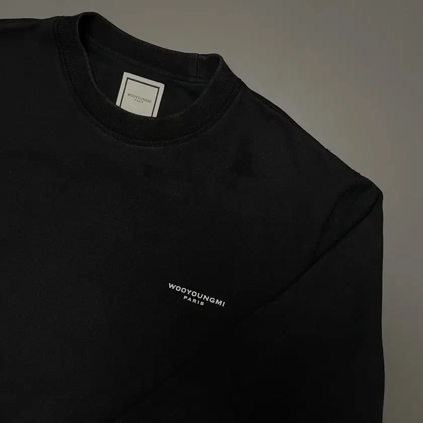 WOOYOUNGMI | 우영미 [50] Wooyoung Mi 22FW Square Label Black Sweatshirt Man to Man #우영미,#우영미블랙맨투맨 ...