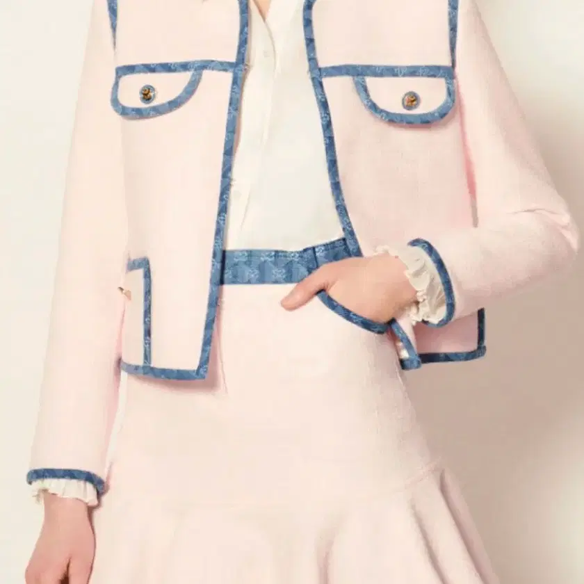SANDRO | 산드로 SanDo Bloo Trim Jacket Size 43 on Bunjang Global Site.