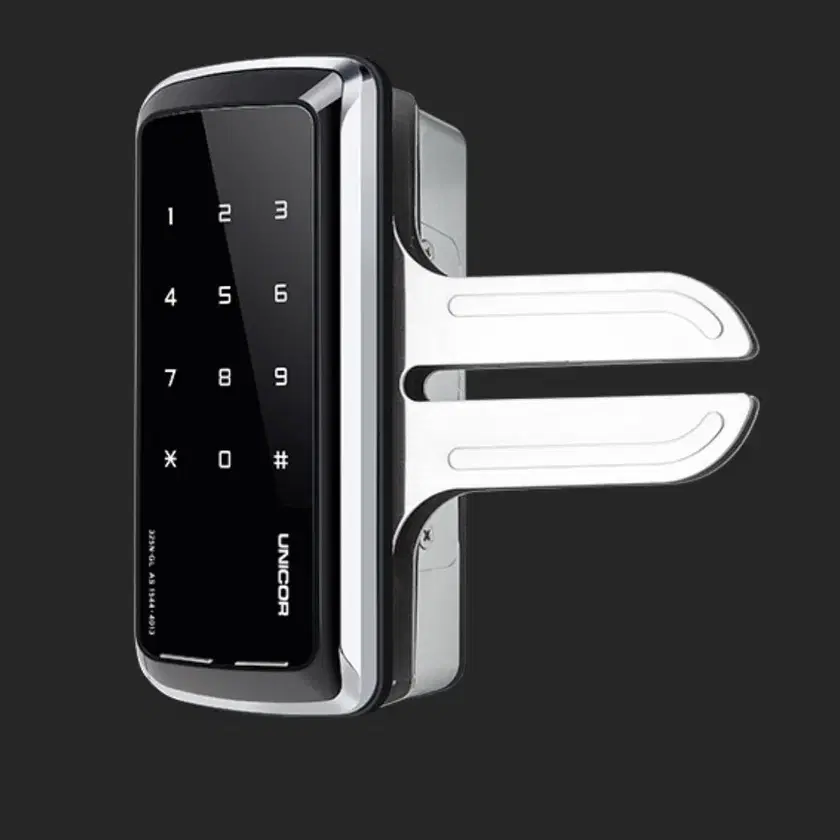 Digital door lock 330N-GL (Unico) number key for glass door #디지털도어락 ...