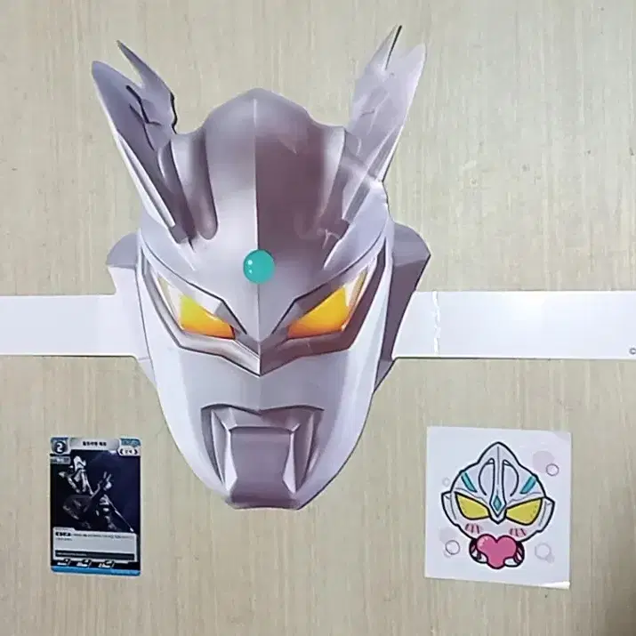 Ultraman Paper Mask, kard 2 pieces, sticker in bulk #울트라맨,#ultraman,#가면 ...