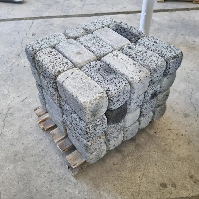 50 basalt rolled bricks - rolled stone sago stone dune stone jungwon ...