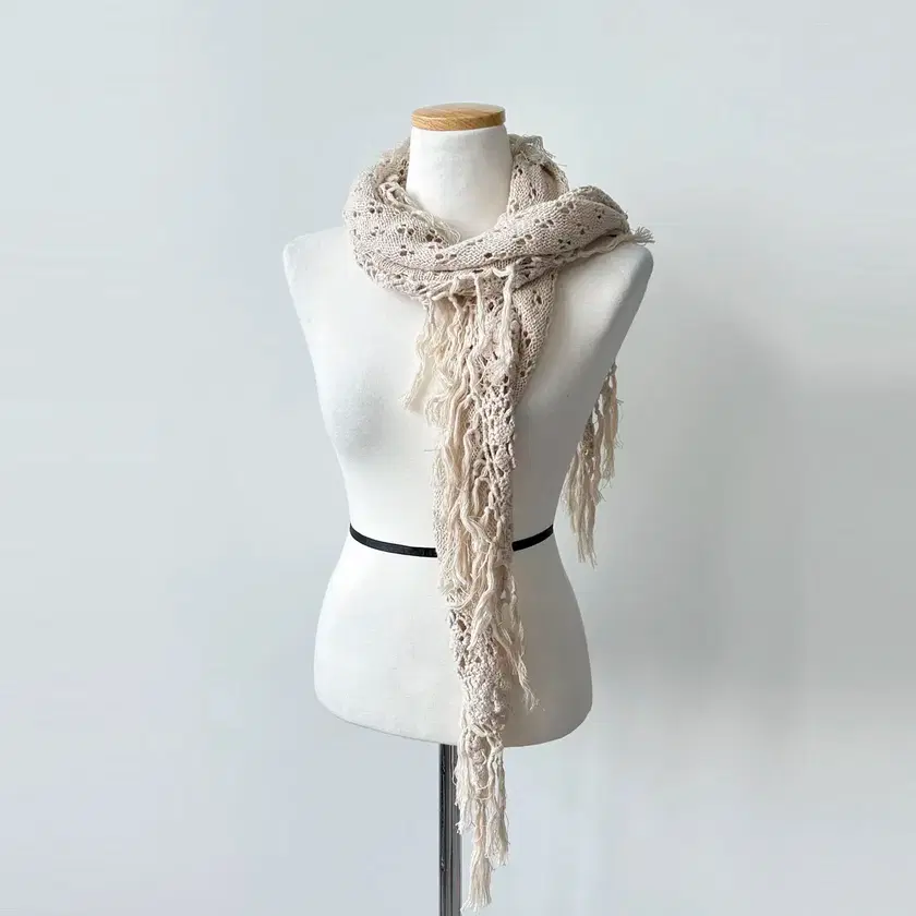 Ivory Crochet Shawl Muffler #크로셰머플러,#숄머플러,#빈티지머플러,#빈티지스카프 on Bunjang ...