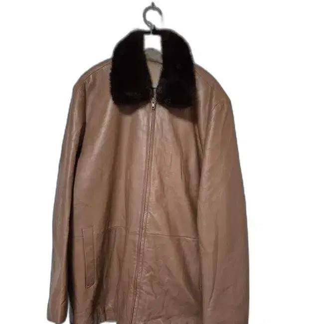 Mink fur, men's sheepskin, beige, zip-up, fur jumper, 100 #남자양가죽모피점퍼 ...