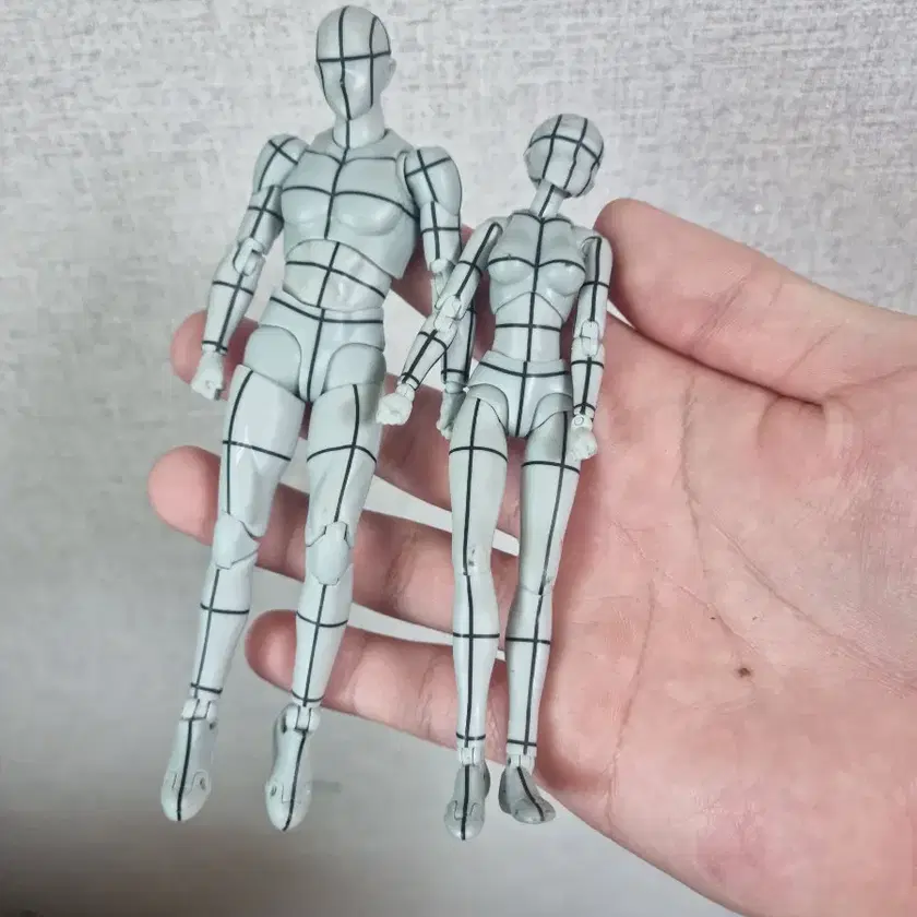 Character illustration pose reference Jointed figure male & female set ...