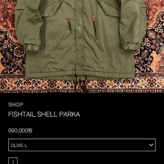 [L] Blackout Fishtail Gafaca M65 on Bunjang Global Site.