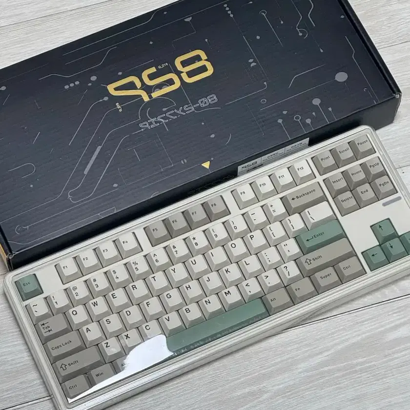 RICCKS rs8 Wired and Wireless Keyboard hmx Pink Cheese Switch Retro ...