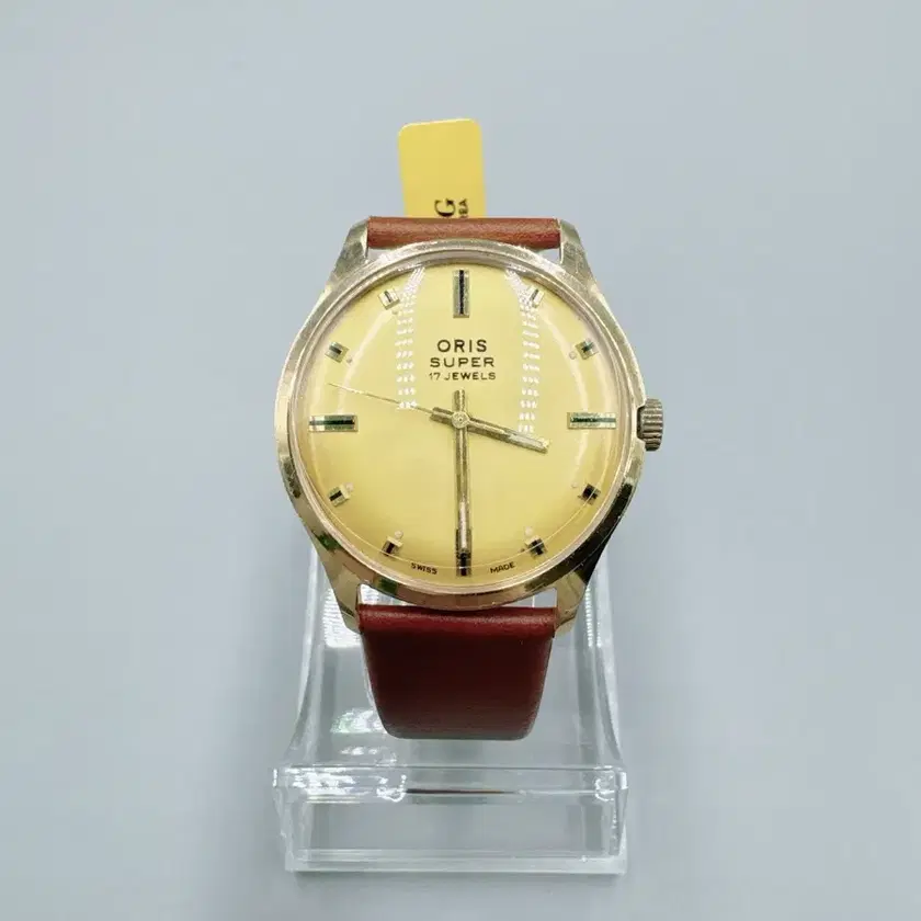1960s Vintage Original Oris Super Yellow Dial Manual Mechanical Watch ...