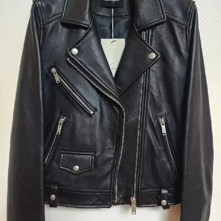 Maison Blanche Sheepskin Leather Rider Jacket Size 55 New Black Color ...
