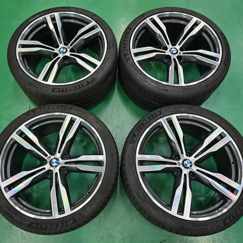 One set of genuine BMW 20-inch 7-Series 6GT 648M wheel and tire # ...