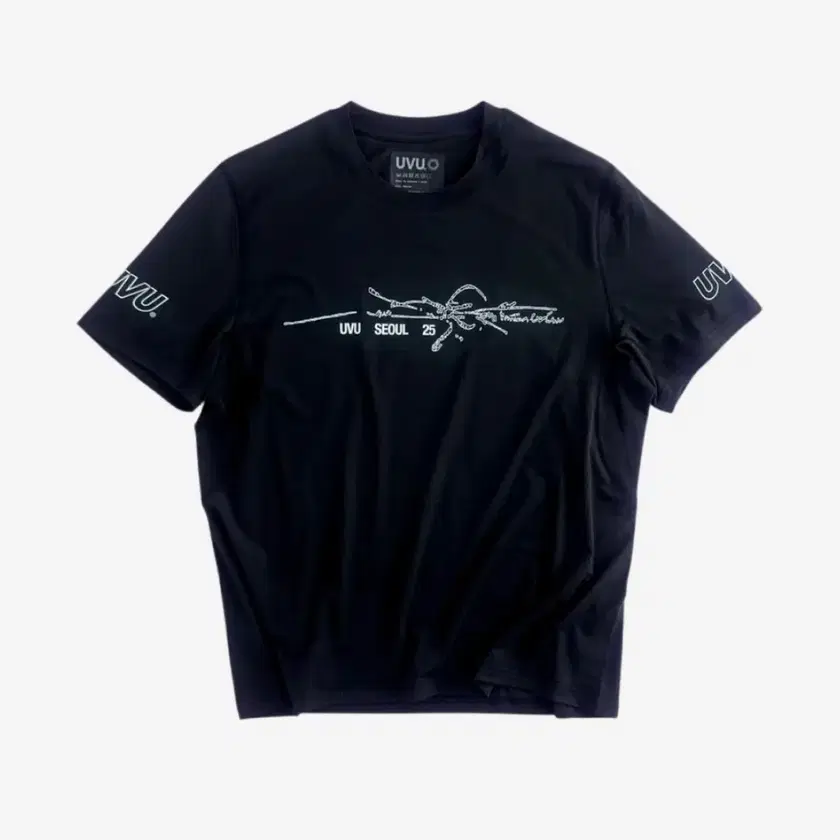 UVU Seoul Marathon Short Sleeve Running Top Black on Bunjang Global Site.