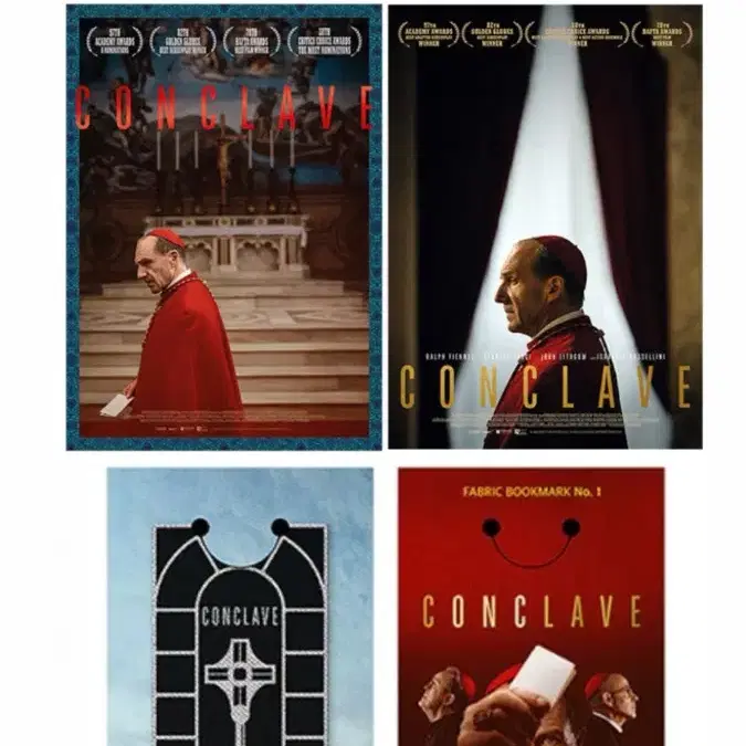 [Conclave 3-piece set] Conclave Lawrence Secret poster Fabric Bookmark ...