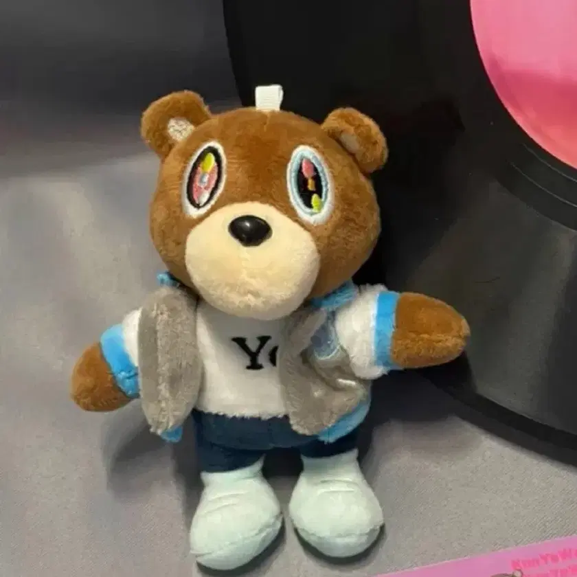 Kanye West YE e.ji Teddy Bear doll keyring Key Holder keyring Back ...