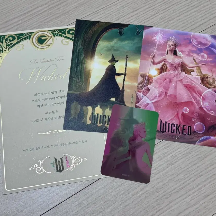 Wicked pop up Invitation postcard Lenticular on Bunjang Global Site.