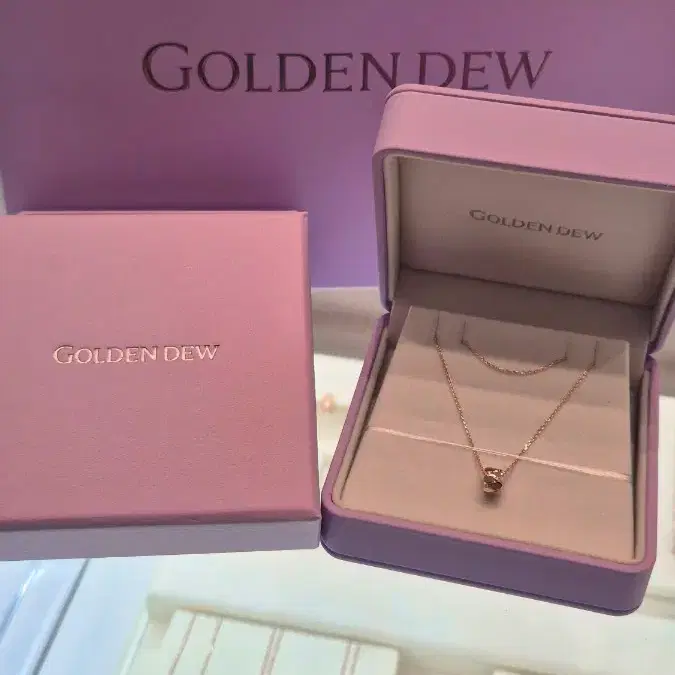 GOLDEN DEW | 골든듀 Golden Dew Dew Eternals Necklace Rose Gold on Bunjang ...