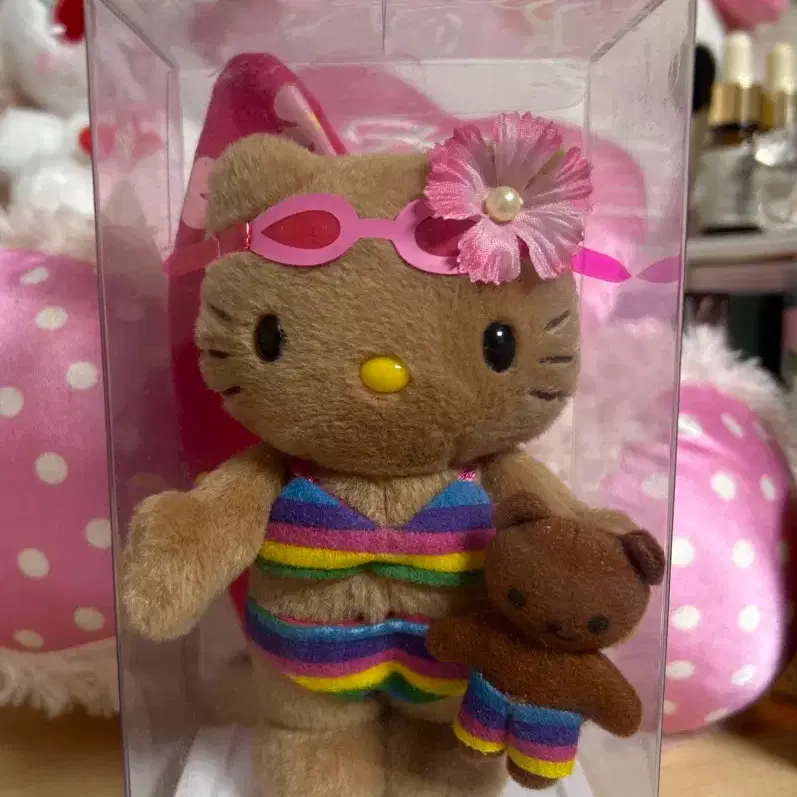 (Ultra Rare Classic) Hello Kitty Tanning Kitty Bikini Point Doll #고전키티 ...