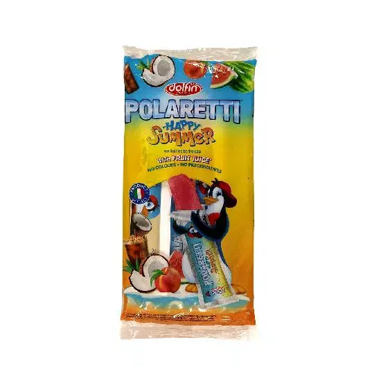 Dolphin Polaretti Happy Summer Popsicle 400ml (40ml*10p) 4pcs #얼려먹는아이스바 ...
