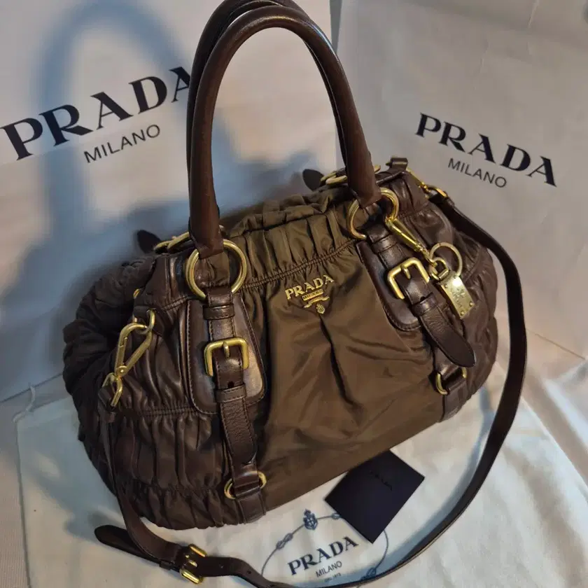 PRADA | 프라다 Prada Goffret Tote and Shoulder Bag on Bunjang Global Site.