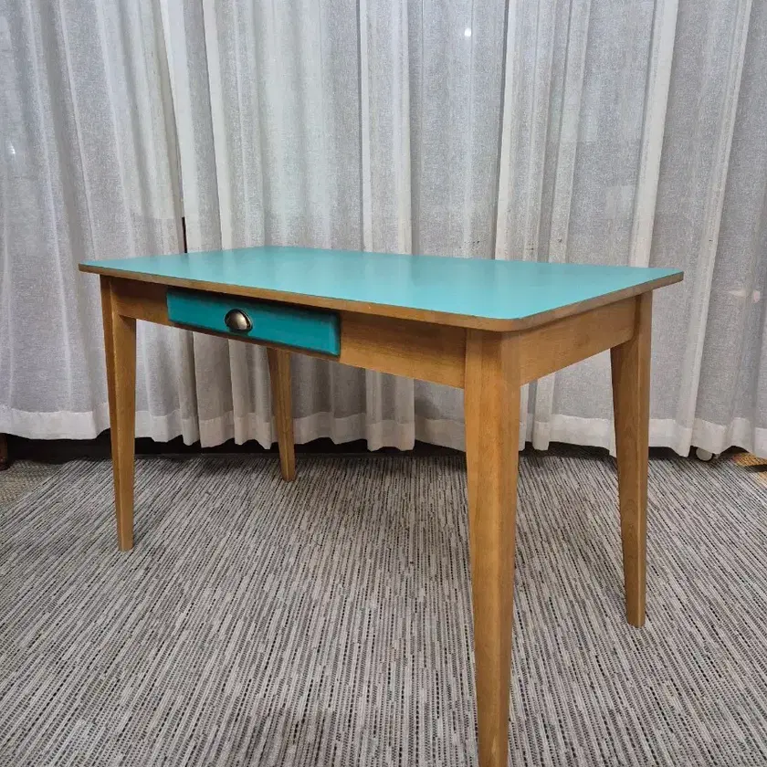 60S Mid-Century Vintage Danish Design Table Solid Wood Desk #미드센츄리가구 ...
