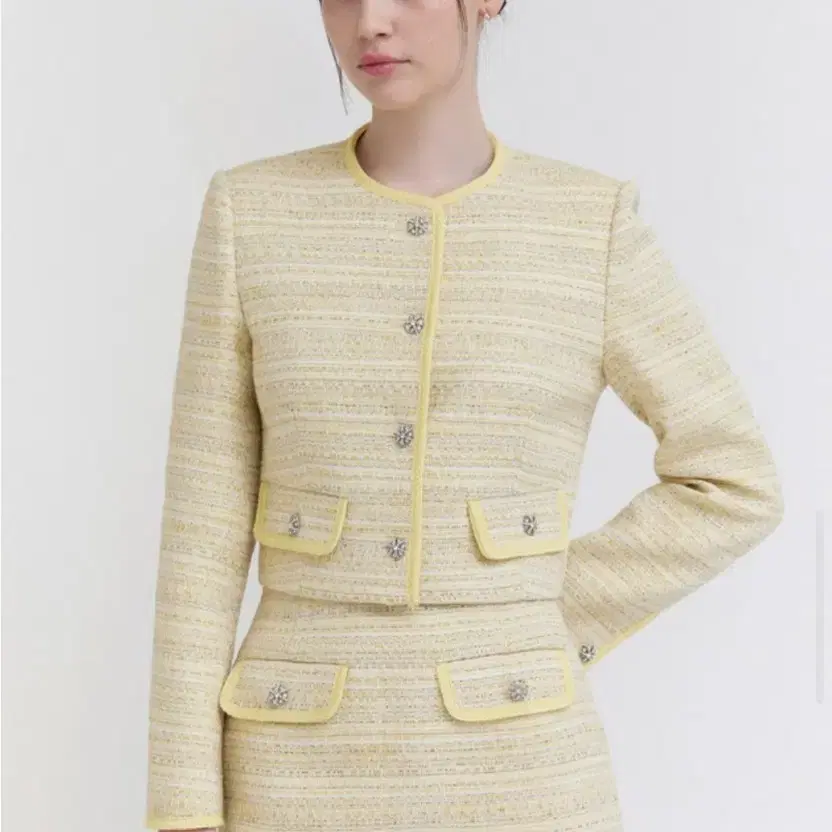 25ss The Khemi Yellow Tweed Set, Recently Purchased on Bunjang Global Site.