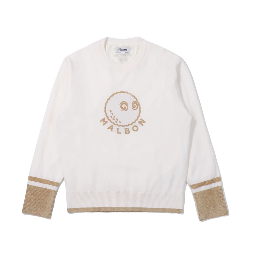 MALBON | 말본 Malbon Embroidered Knit Sweatshirt 3color Sports #Free ...