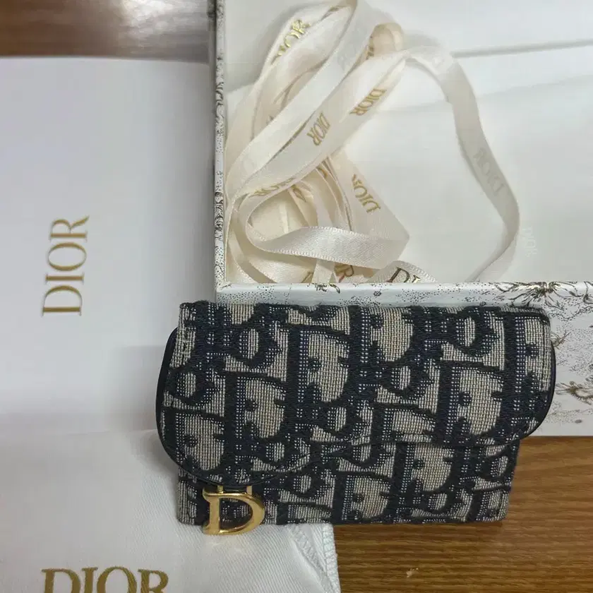 DIOR | 디올 Dior Card Wallet Oblique Saddle Bifold Wallet S5610CTZQ M928 ...