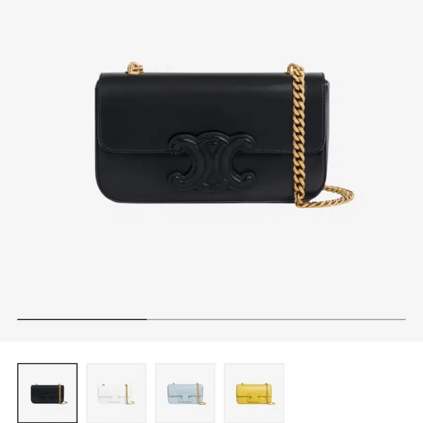 CELINE | 셀린느 Celine Triomphe Chain Shoulder Bag Black on Bunjang Global ...